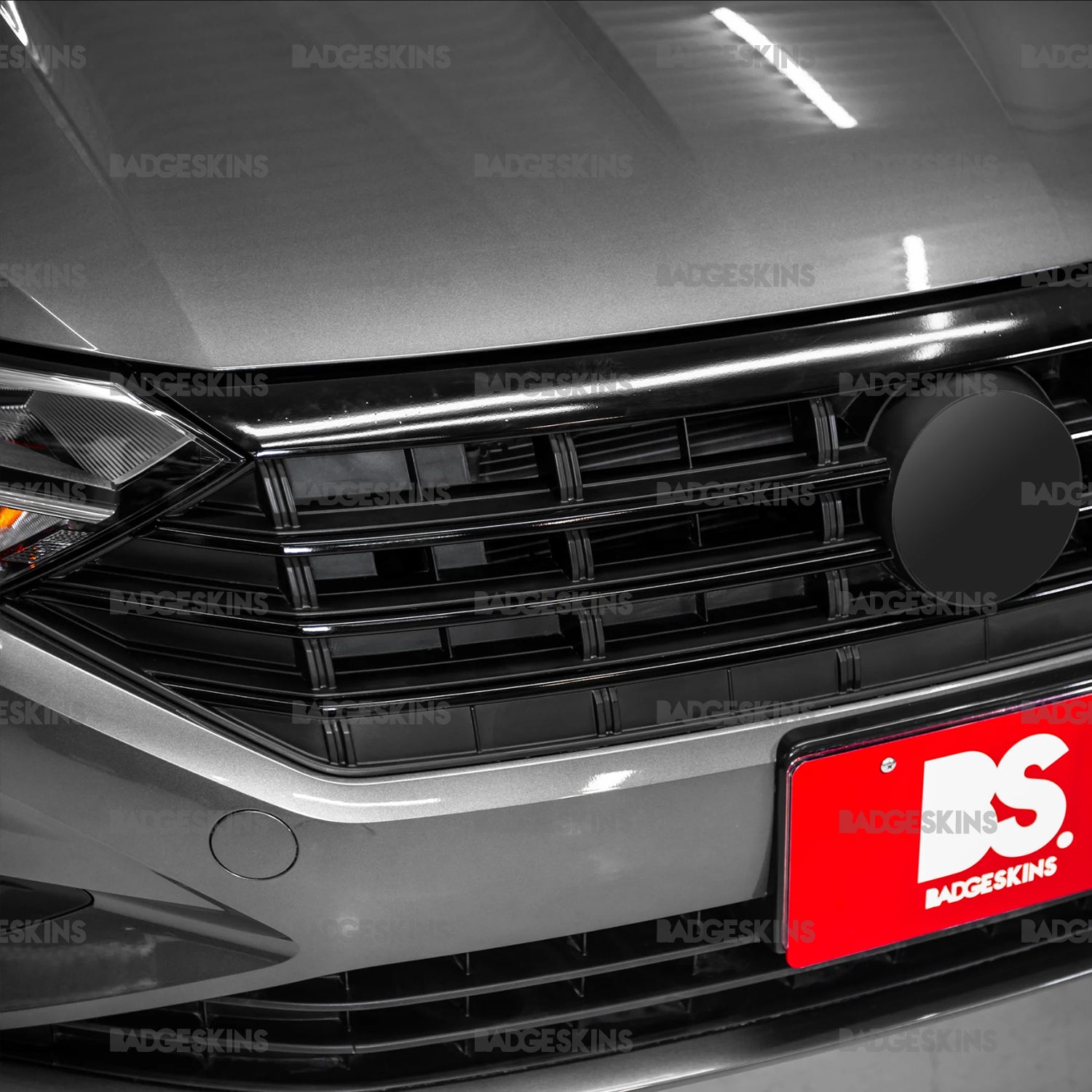 VW - MK7 - Jetta - Front Grille & Cowl Chrome Bar Delete – Badgeskins