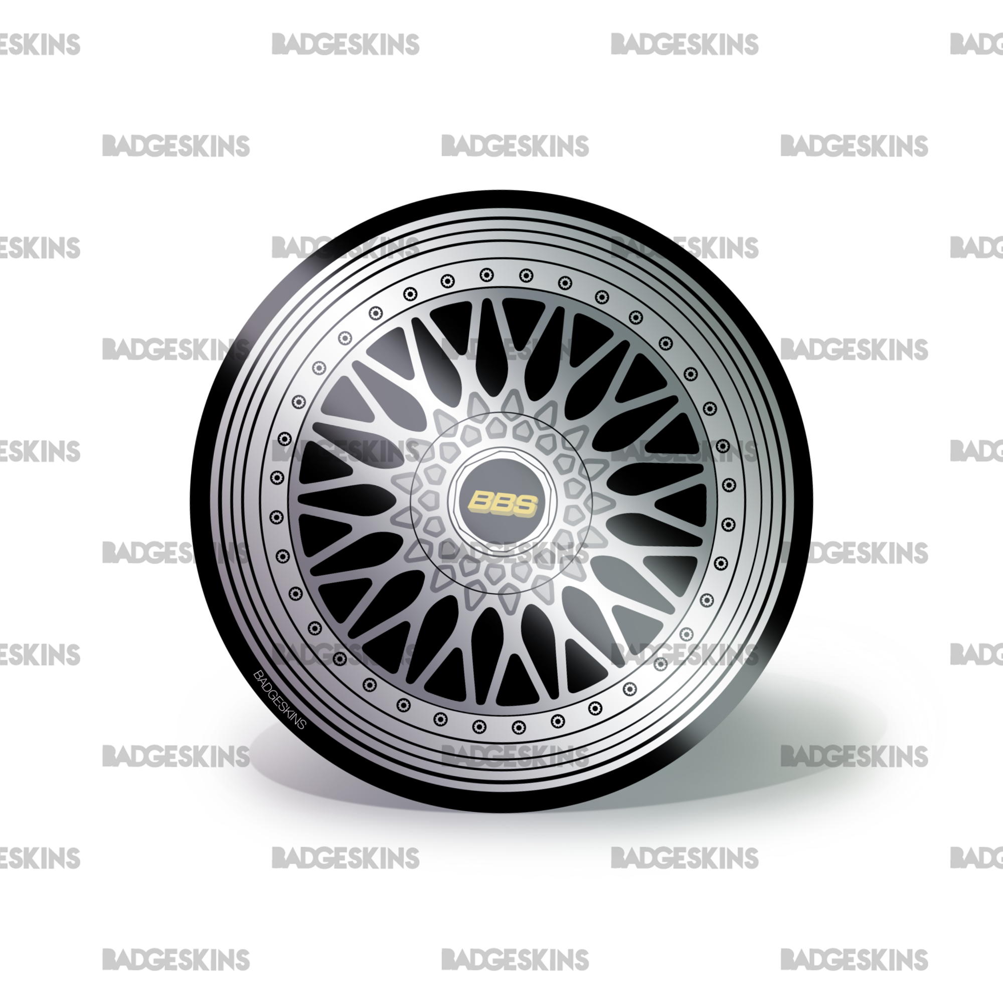 Wheel Decal - BBS RS Silver – Badgeskins