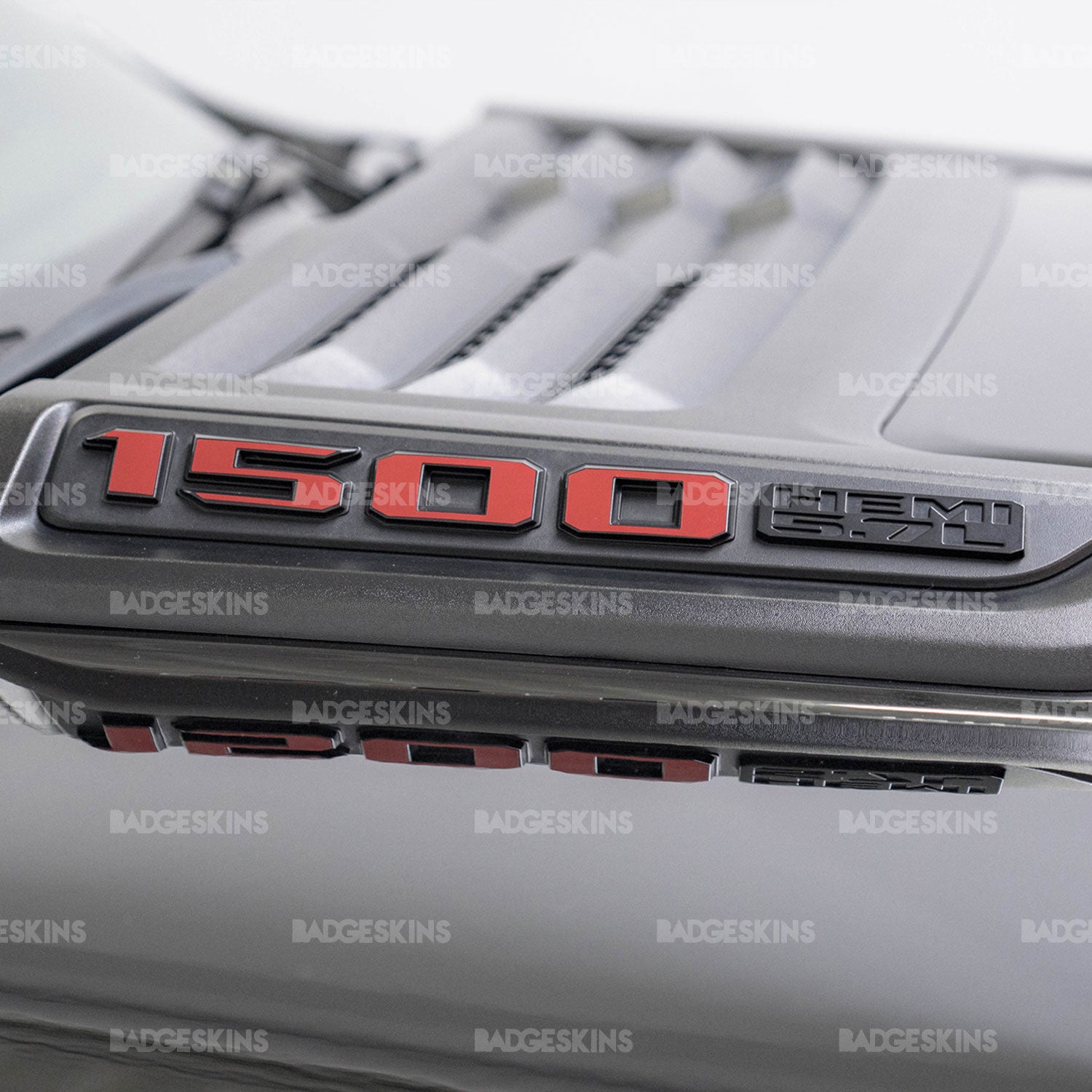 Dodge - 15th Gen - Ram 1500 - Hood Vent 1500 Badge Overlay – Badgeskins
