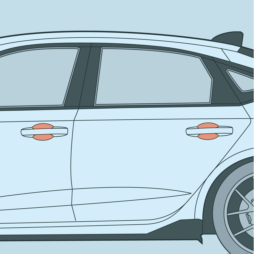 Honda - 11th Gen - Civic - Door Cup PPF – Badgeskins