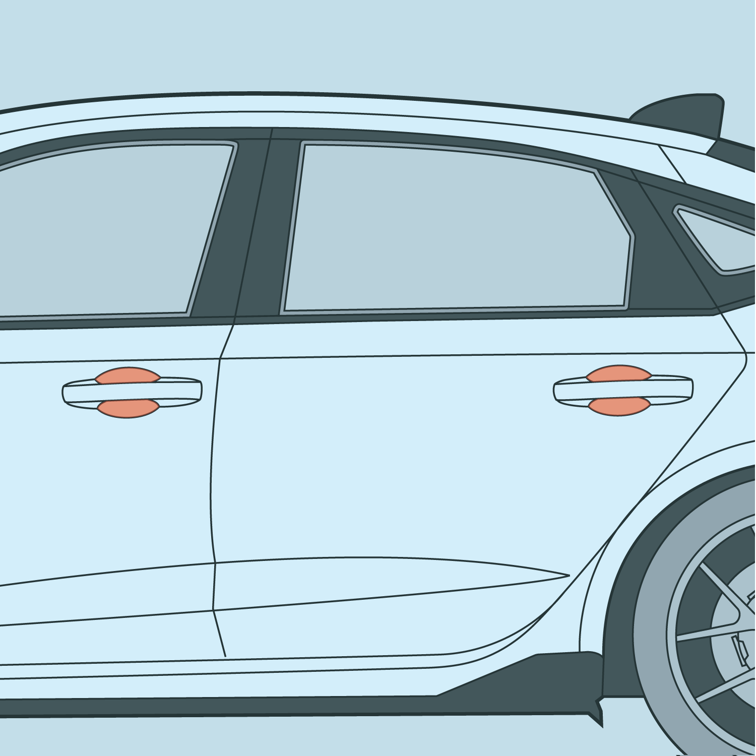 Honda - 11th Gen - Civic - Door Cup PPF – Badgeskins