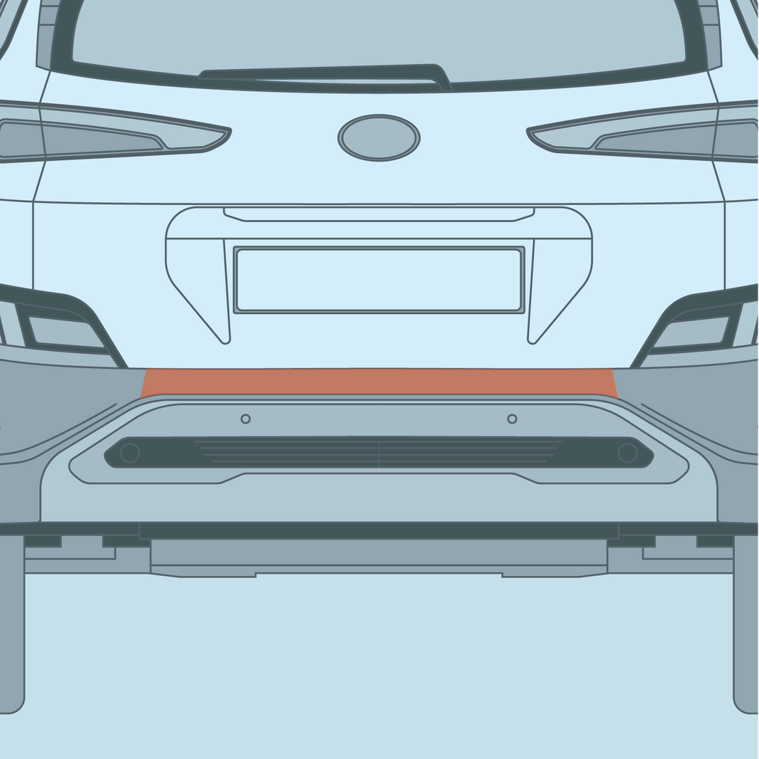 Hyundai - 1st Gen - Kona - Trunk Ledge PPF – Badgeskins