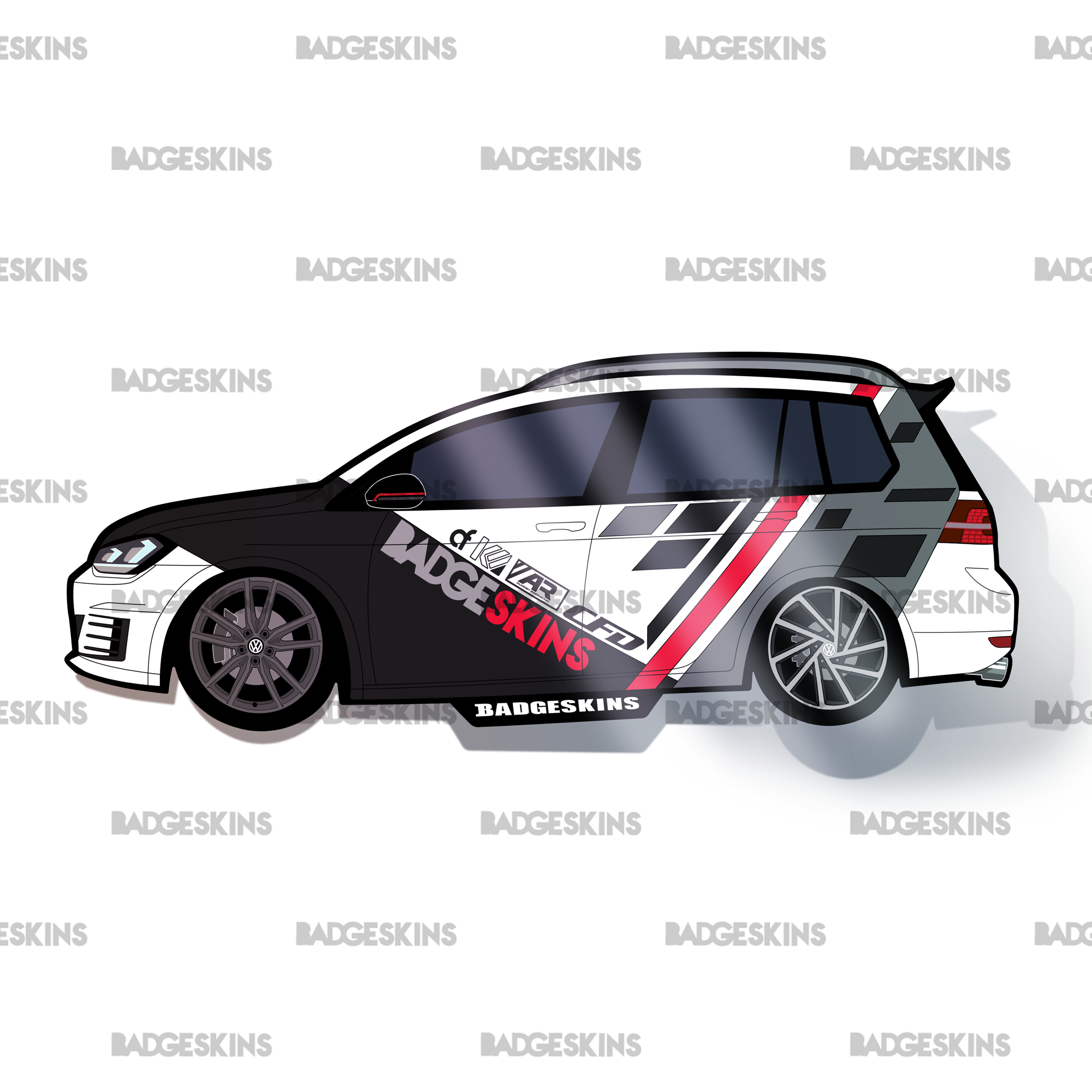 BS Car Stickers - Badgeskins MK7 Golf Wagon