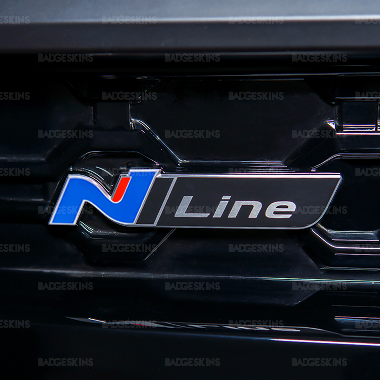 Hyundai - 2nd Gen - Kona N Line - Front N Line Badge Overlay – Badgeskins