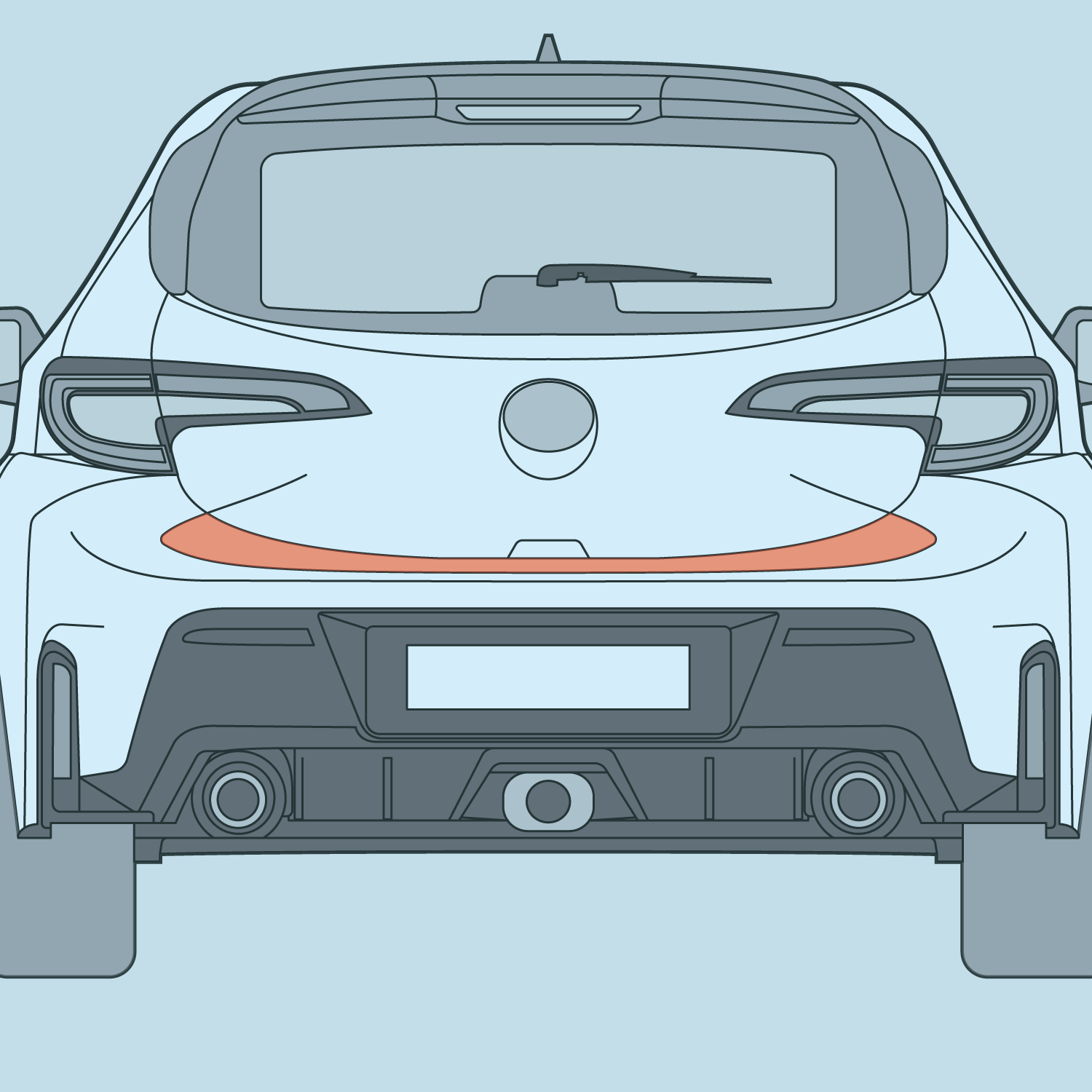 Toyota - E210 - GR Corolla - Trunk Ledge PPF – Badgeskins