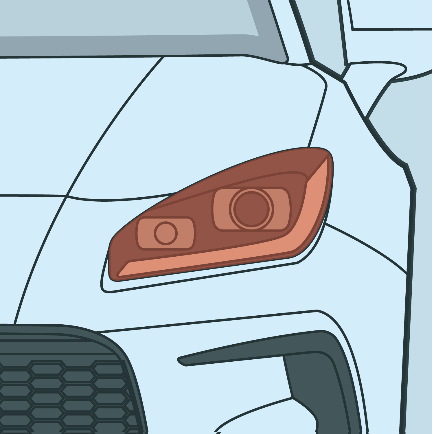 Toyota - GR86 - Headlight PPF – Badgeskins