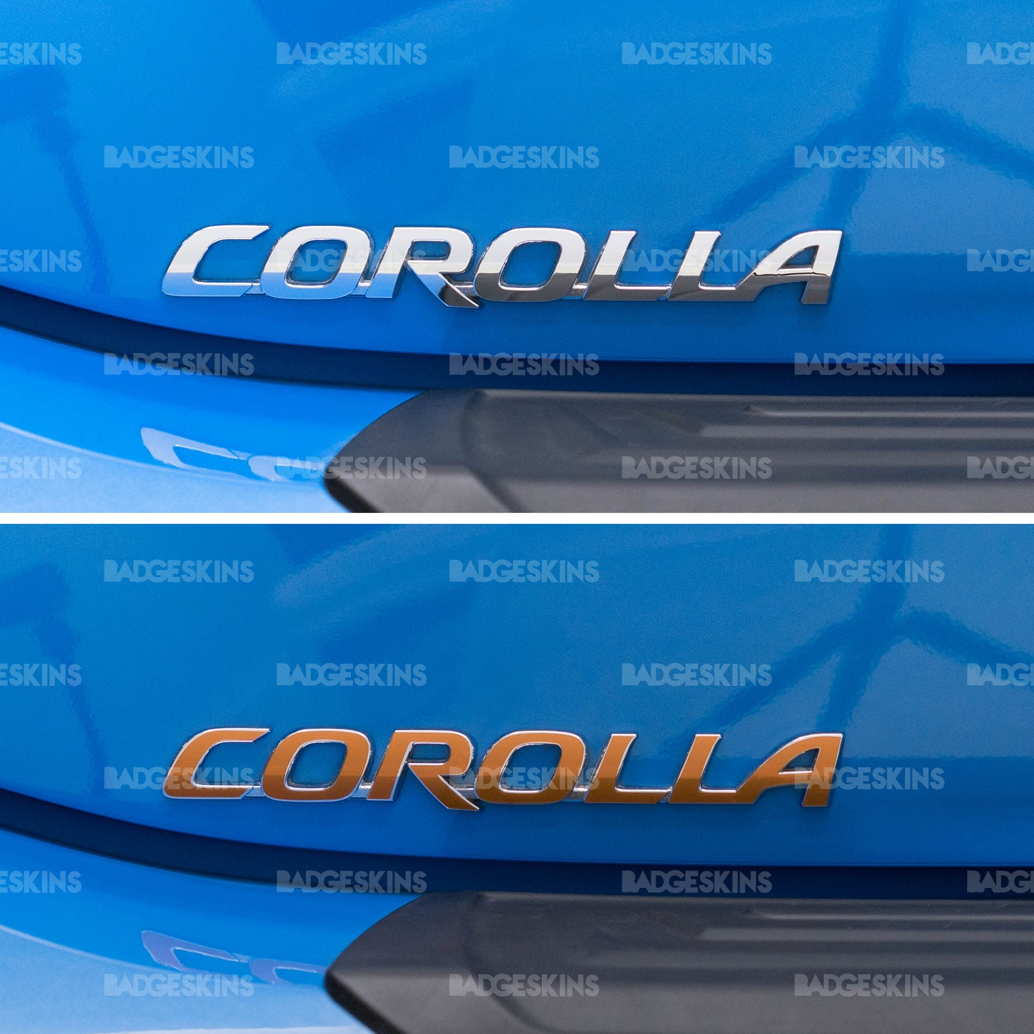 Toyota - E210 - Corolla - Rear Corolla Badge Overlay – Badgeskins