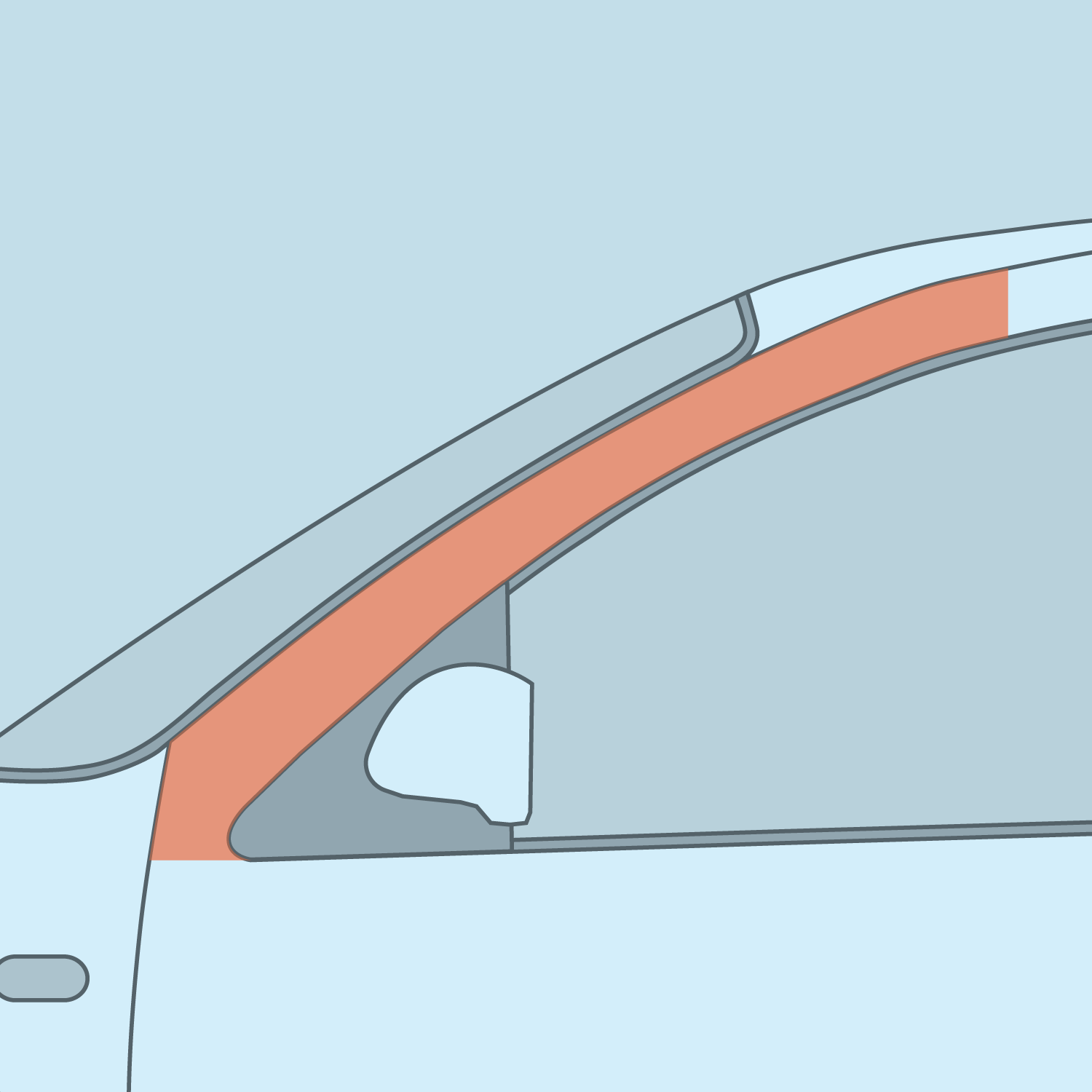 VW - MK4 - Golf - A-Pillar PPF – Badgeskins