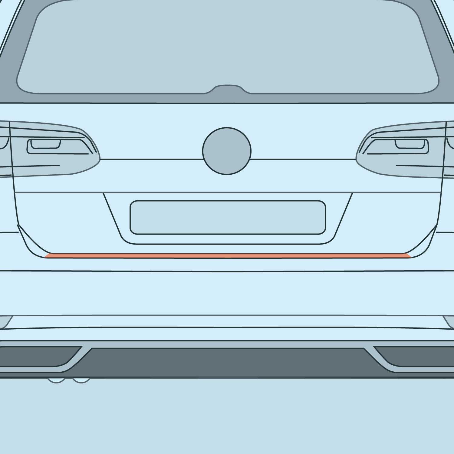 VW - MK7/7.5 - Golf SportWagen - Trunk Ledge PPF – Badgeskins