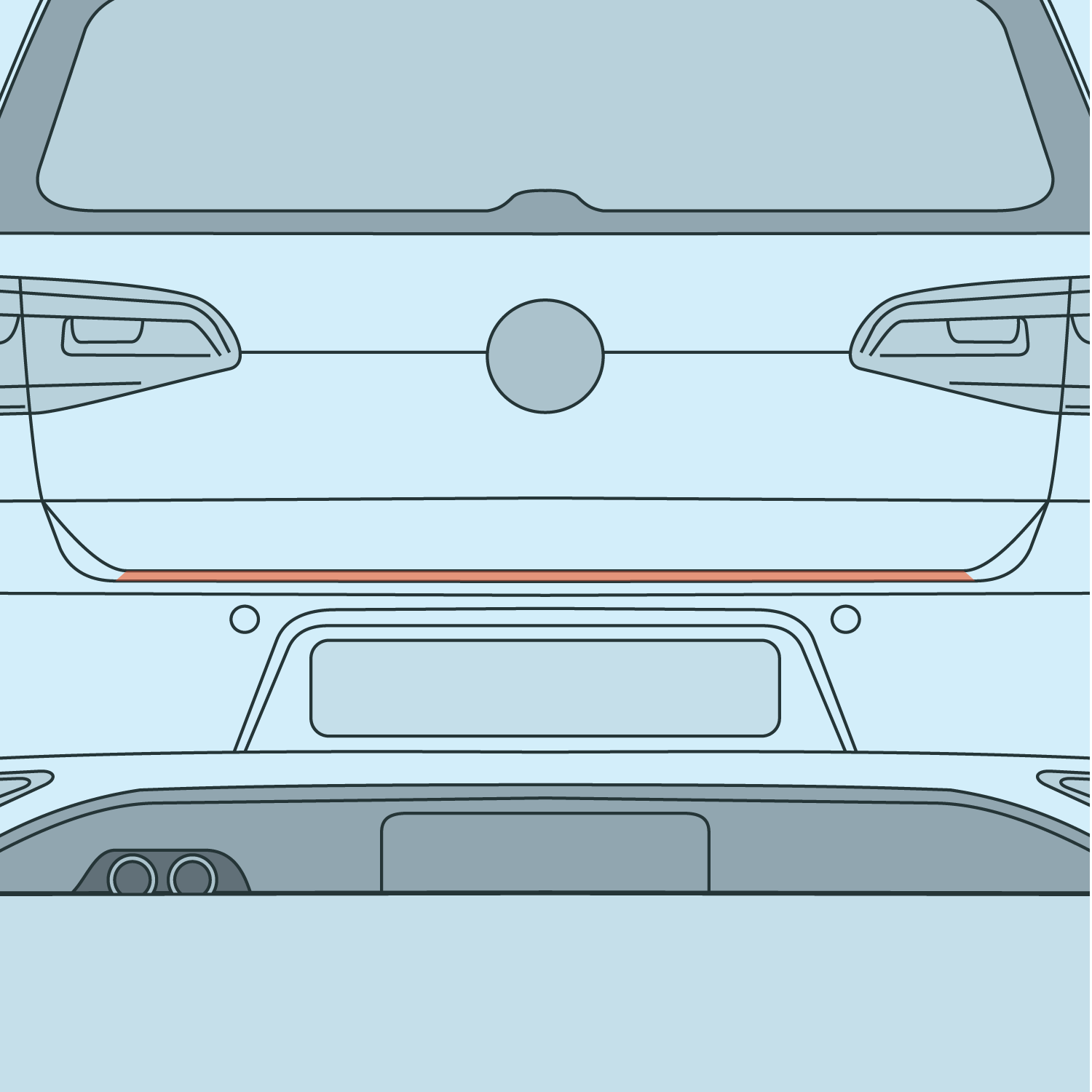 VW - MK7/7.5 - Golf - Trunk Ledge PPF – Badgeskins