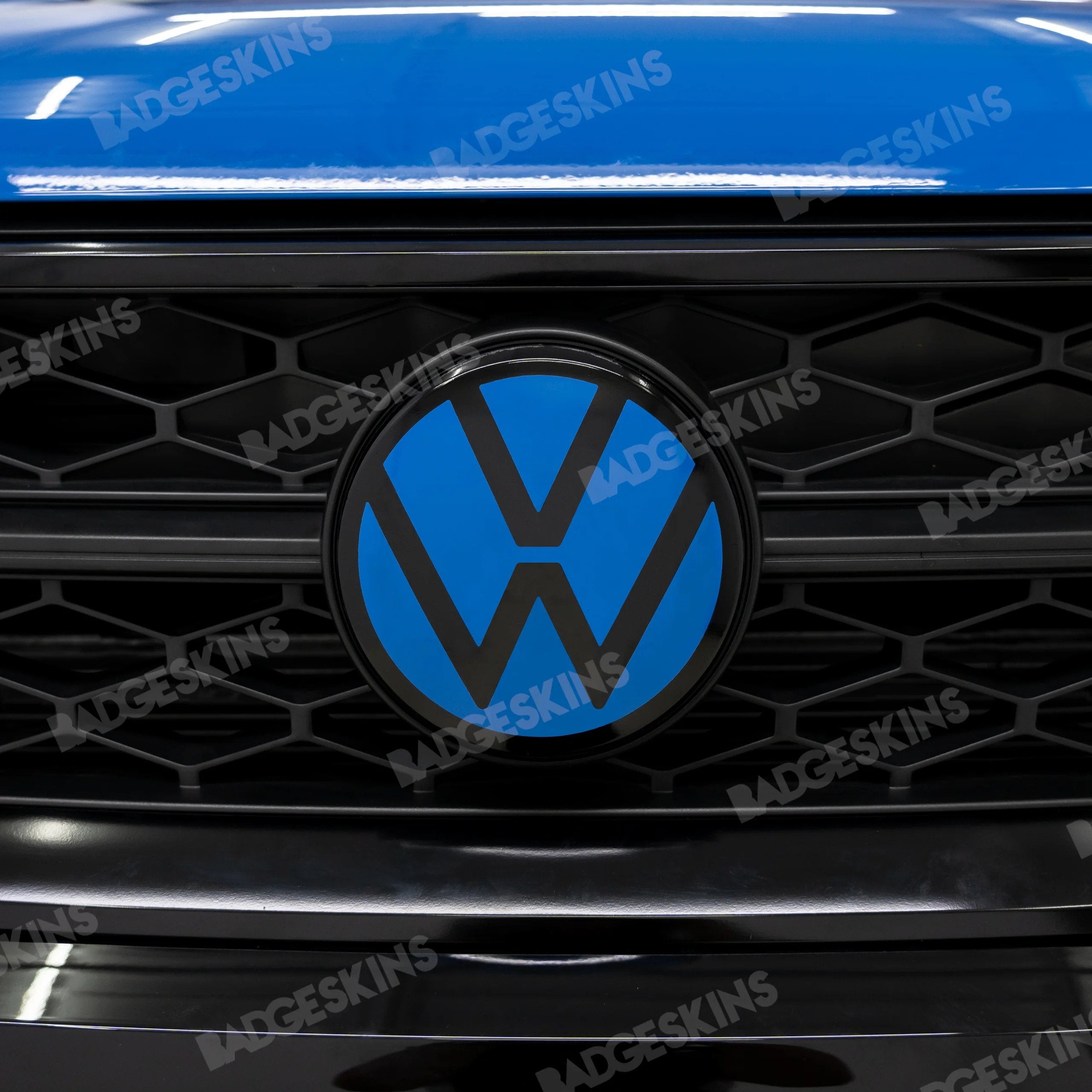 VW - MK1 - Taos - Front Smooth VW Emblem Overlay – Badgeskins