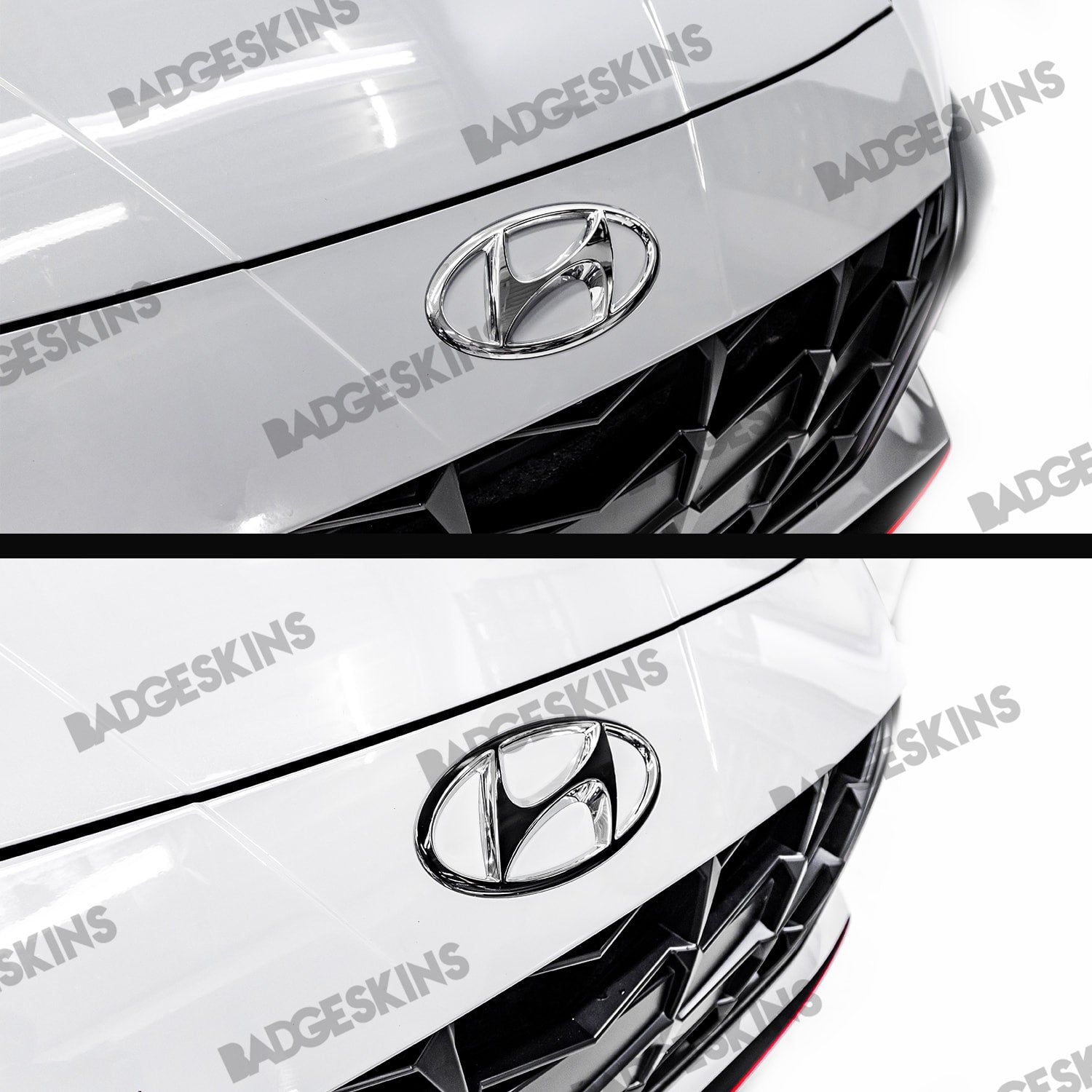Hyundai - 7th Gen - Elantra - Front Hyundai Emblem Overlay – Badgeskins