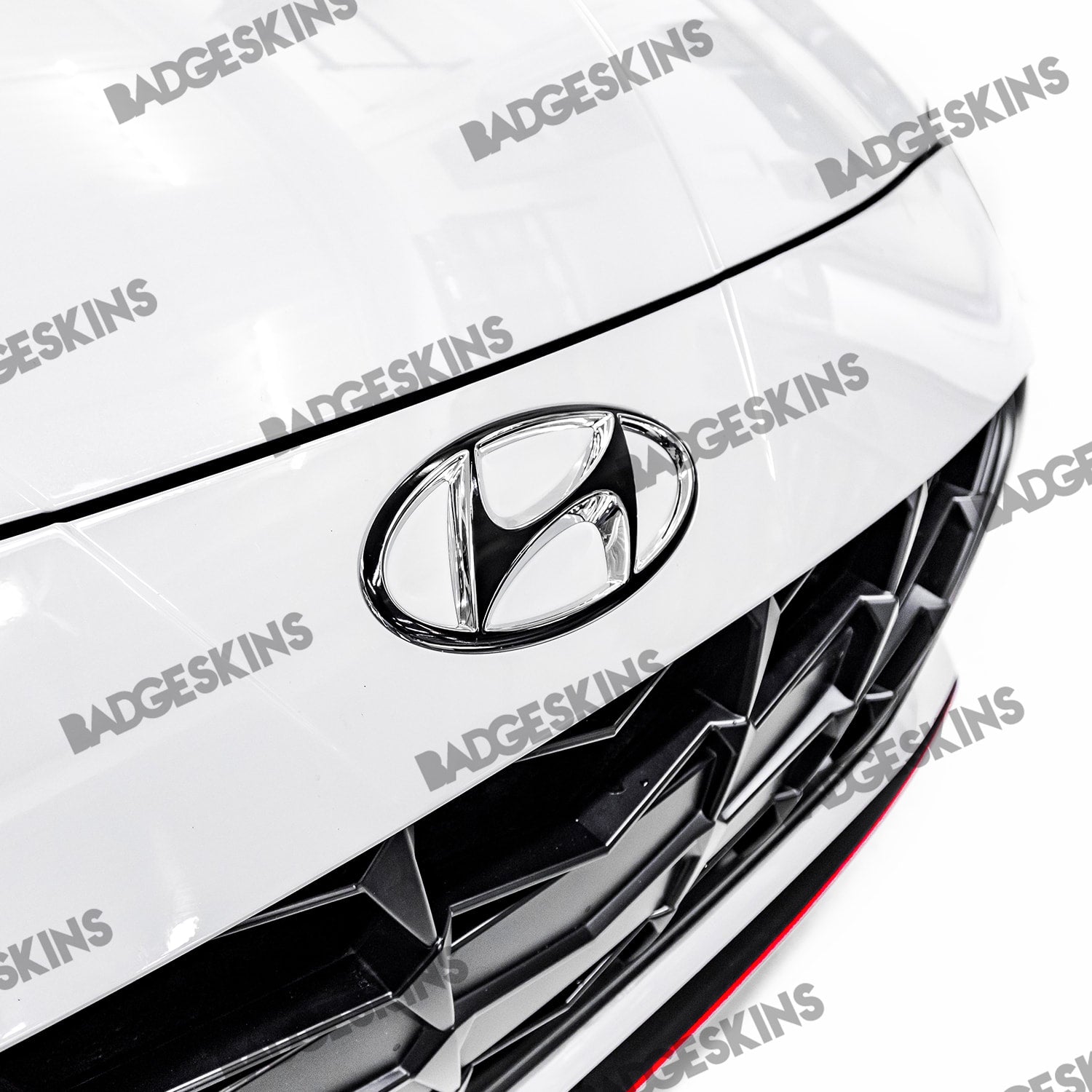 Hyundai - 7th Gen - Elantra - Front Hyundai Emblem Overlay – Badgeskins
