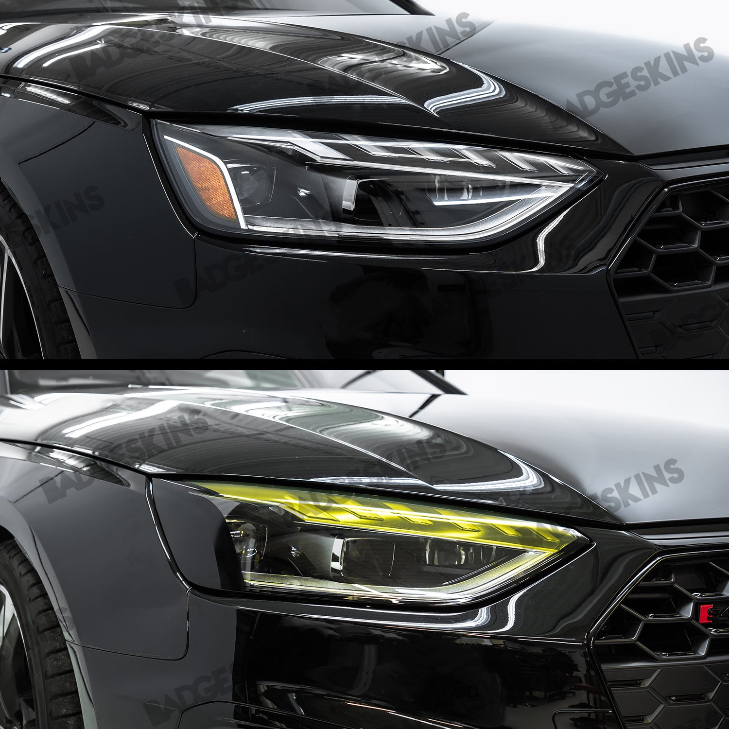 Audi - B9.5 - S4 - Head Light Amber DRL Tint Kit – Badgeskins