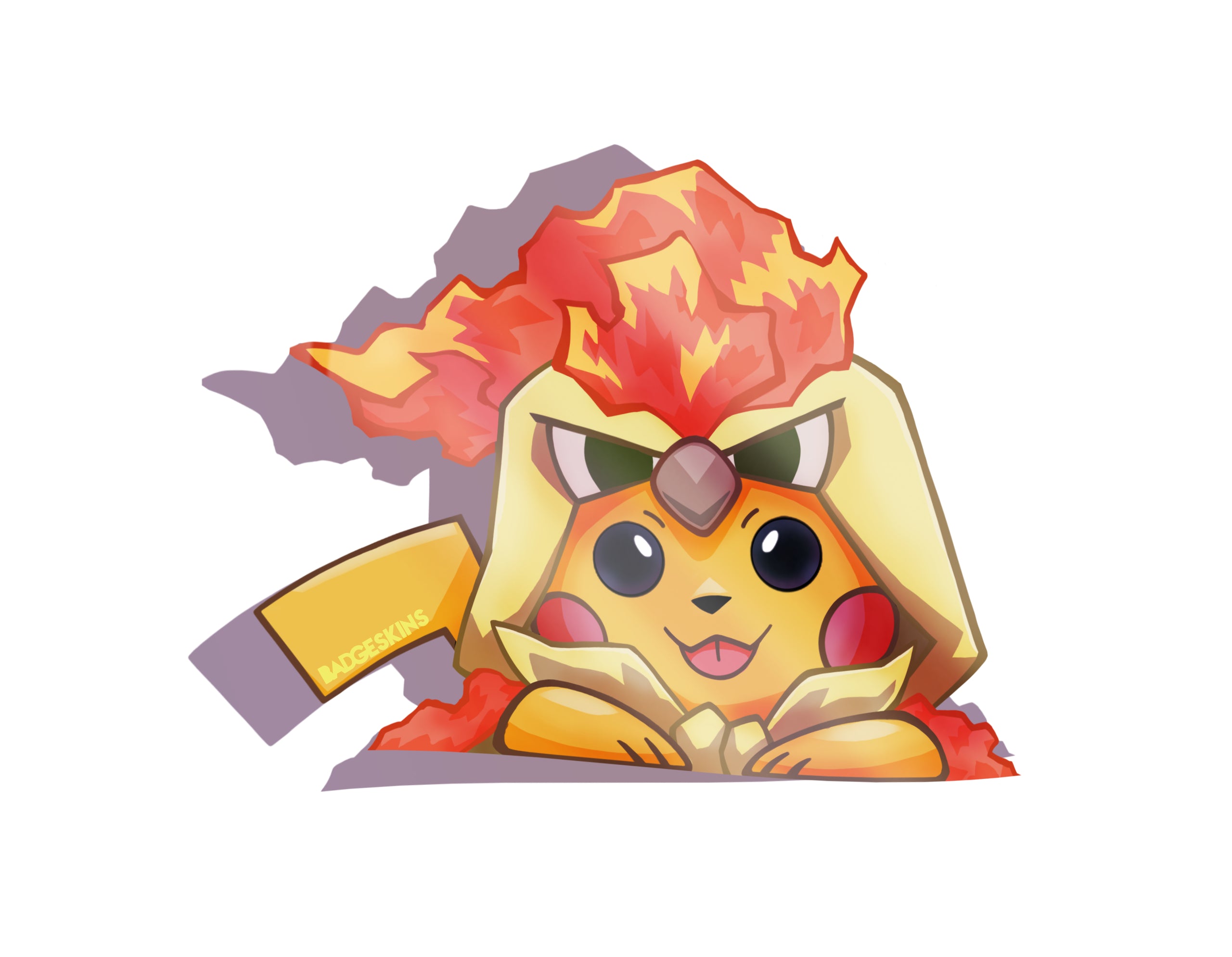 Pokemon - Pikachu x Moltres – Badgeskins