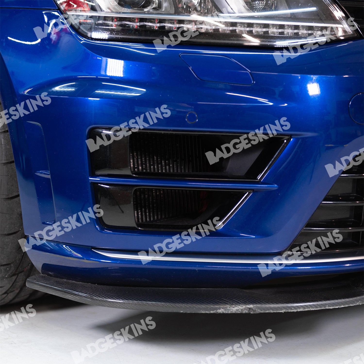 VW - MK7 - Golf R - Front Bumper Side Vent Bar Delete – Badgeskins