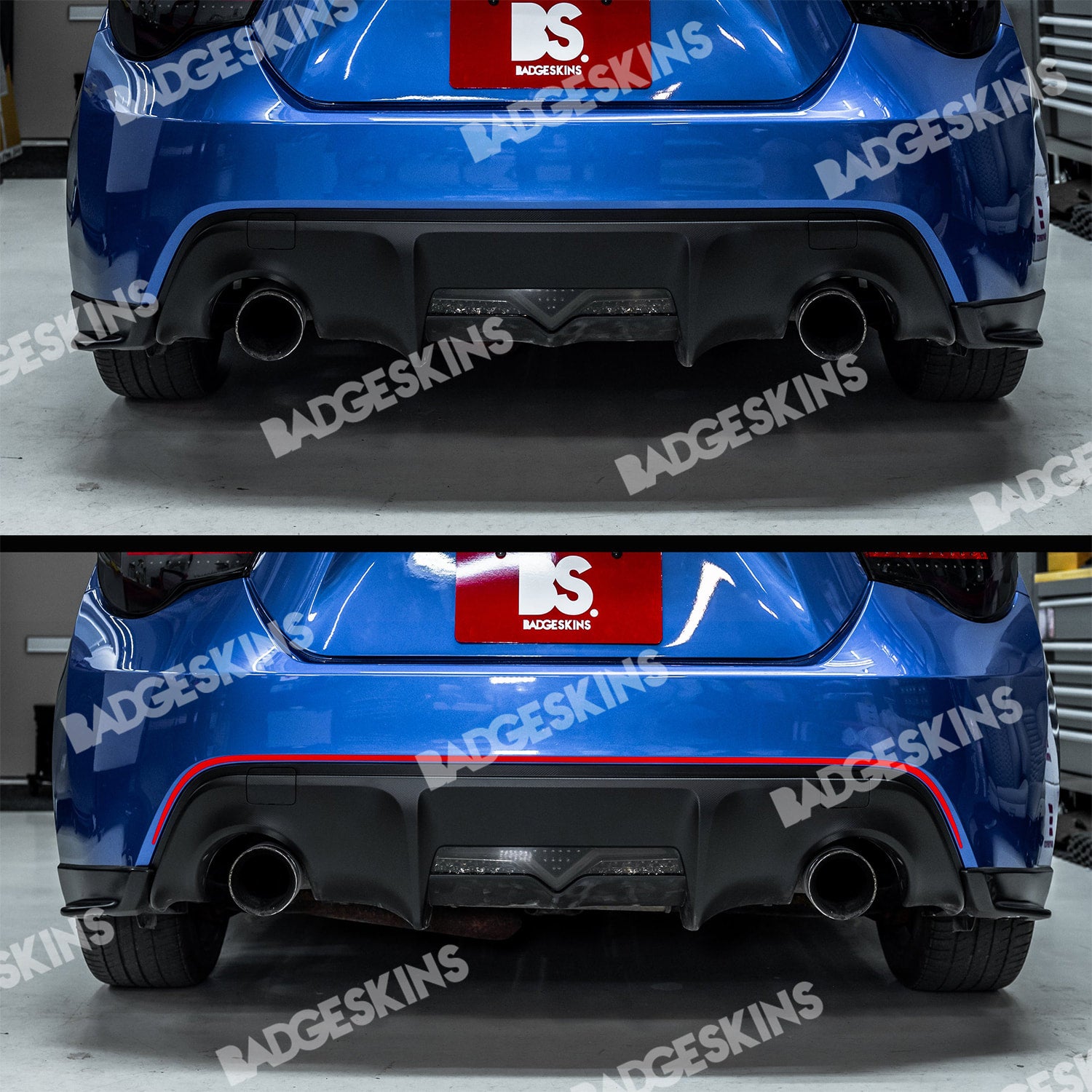 Subaru - BRZ/FRS - Rear Bumper TS Pinstripe Decal – Badgeskins